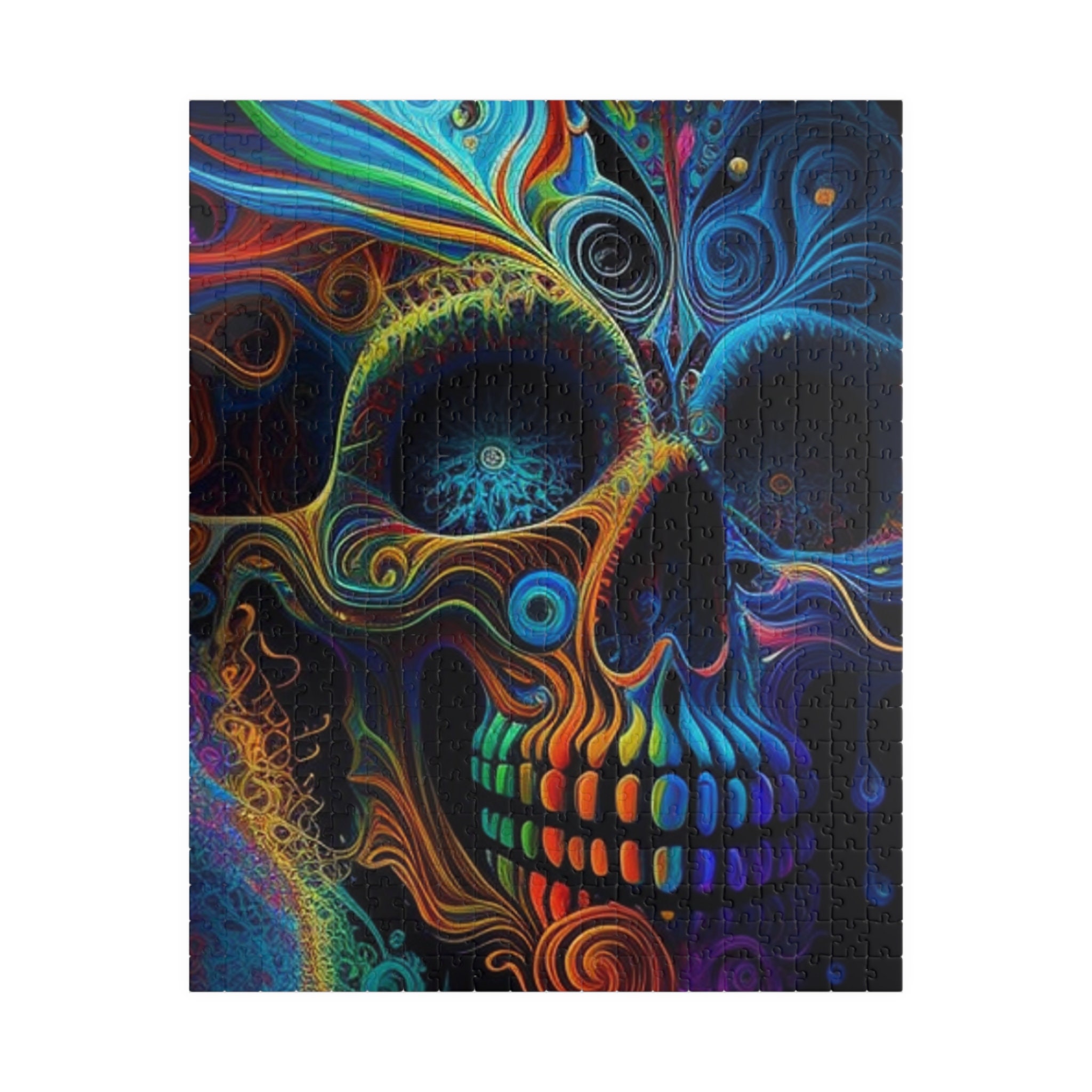 Skull Horror Jigsaw Puzzle Halloween Scary Activity Gothic - Etsy