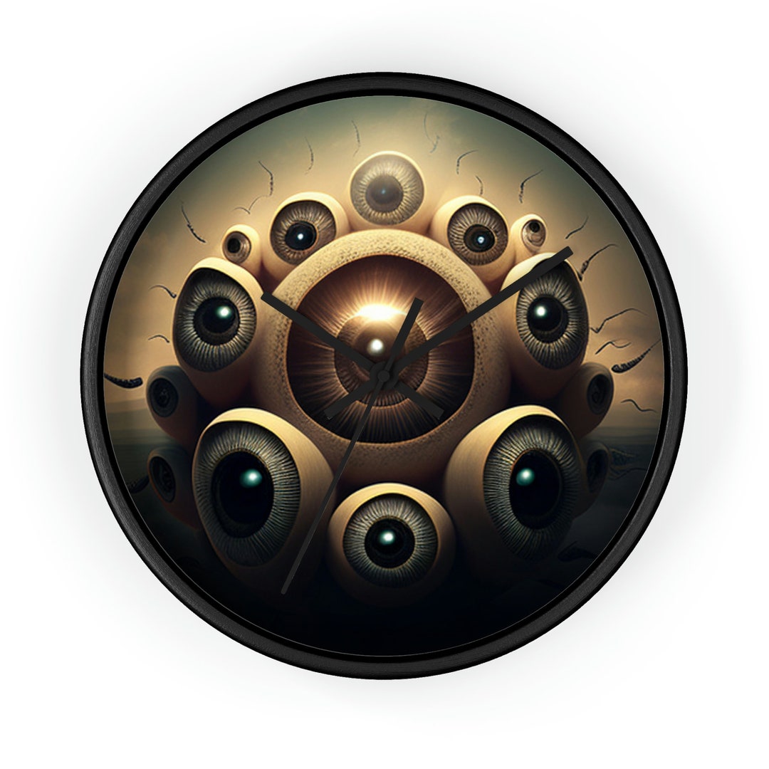 Weird Eyes Clock Halloween Clock Weirdcore Creepy Eyeball - Etsy