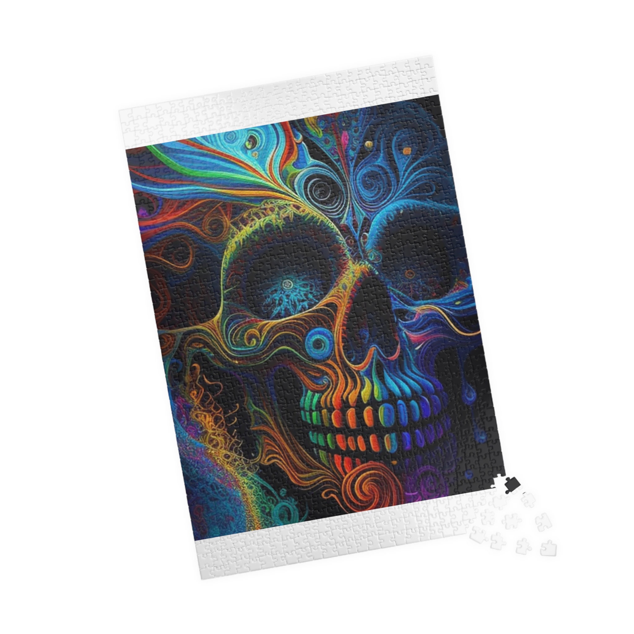 Skull Horror Jigsaw Puzzle Halloween Scary Activity Gothic - Etsy