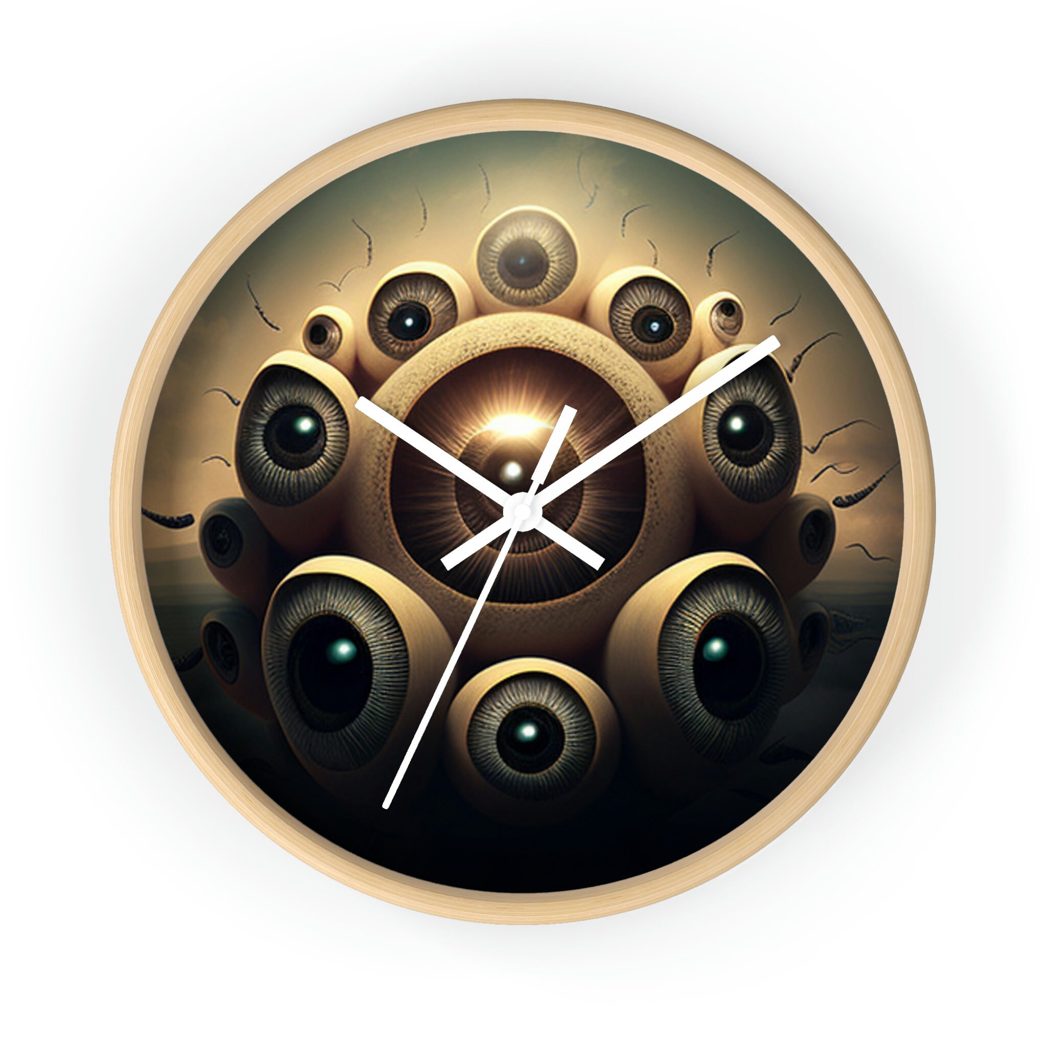 Weird Eyes Clock Halloween Clock Weirdcore Creepy Eyeball - Etsy