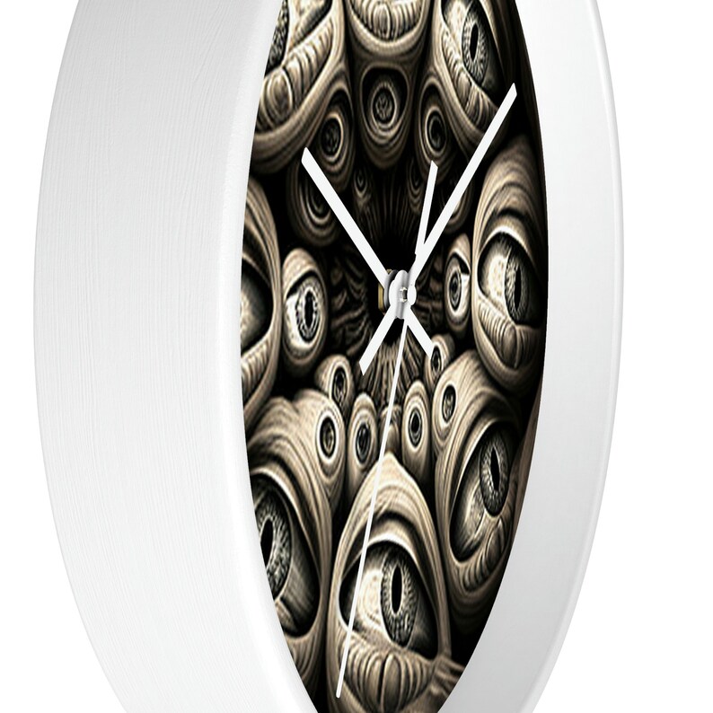 Watching Time Oddity Clock, Weirdcore, Oddcore, Halloween Decor, Scary ...