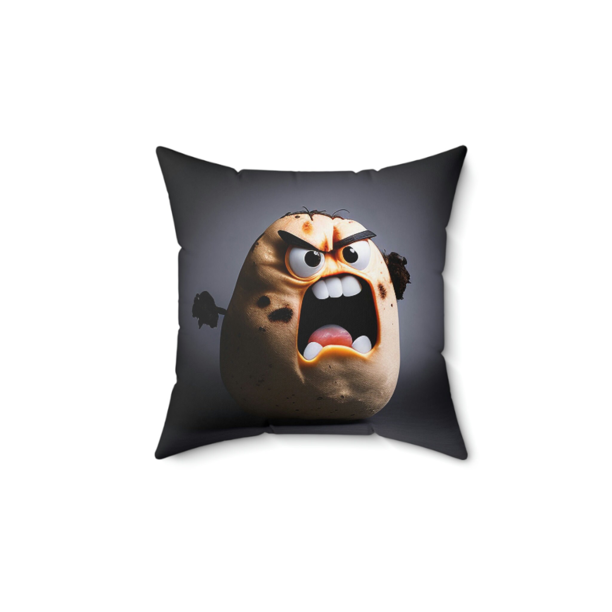 Angry Evil Couch Potato Pillow, Funny Scary Gift, Silly Horror Decor ...