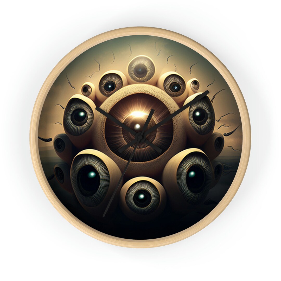 Weird Eyes Clock, Halloween Clock, Weirdcore, Creepy Eyeball Decor ...