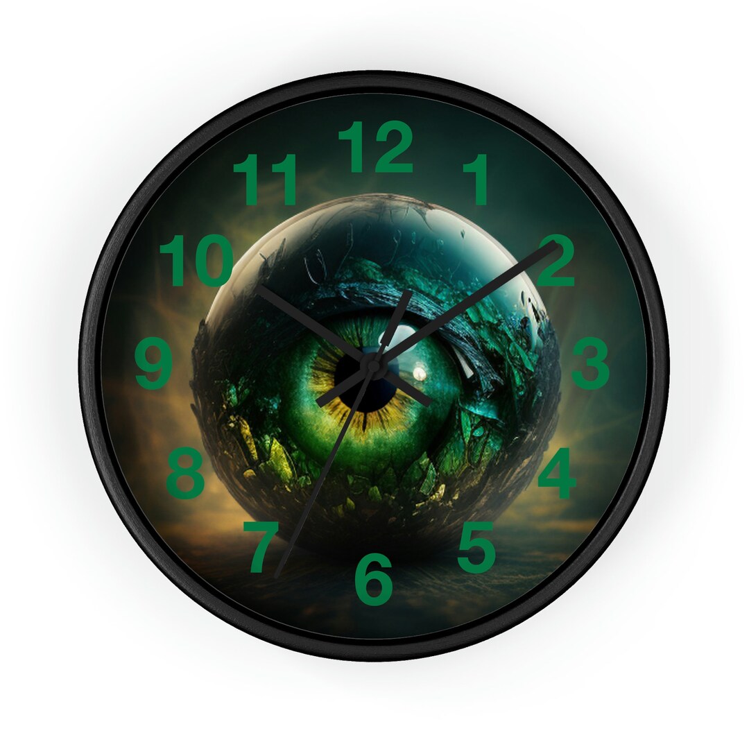 Evil Eye Clock, Halloween Decor, Scary Eyeball, Gothic Decor, Horror ...