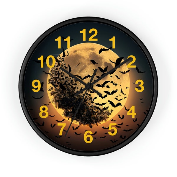Halloween Full Moon Clock Decor - Etsy