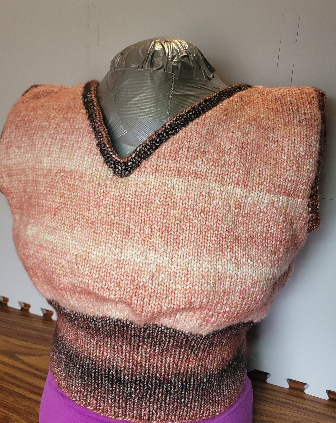 Cropped Vest Knit Pattern - Etsy