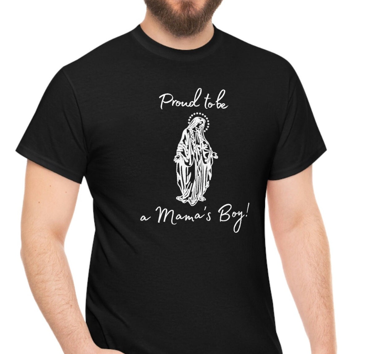 Tshirt Virgin Mary Mama's Boy Blessed Virgin Mary T Shirt Our Blesed ...