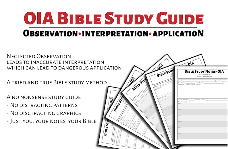 OIA Bible Study Guide: Observation, Interpretation, Application - Etsy
