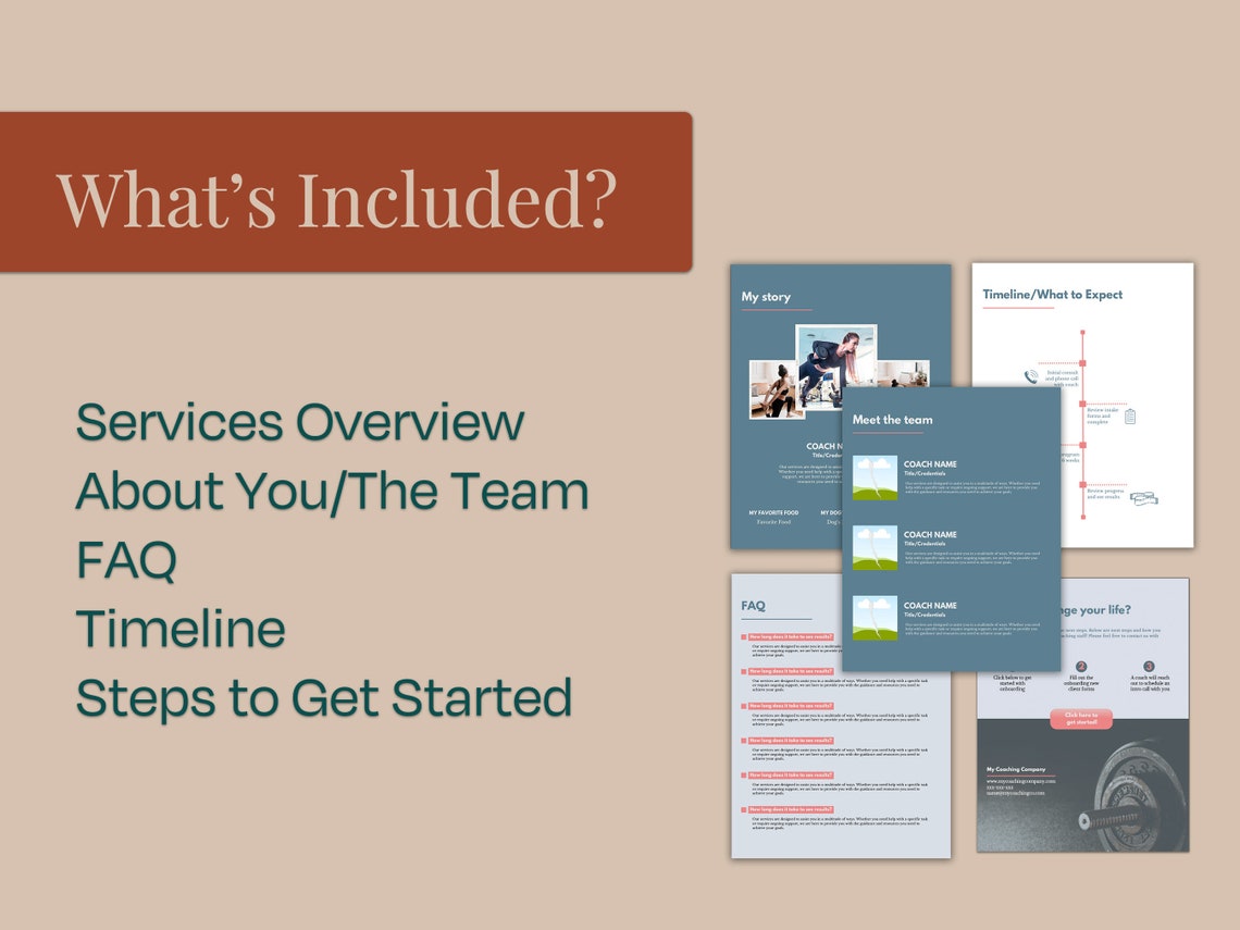 Coaching Packet Template Client Welcome Guide New Client - Etsy