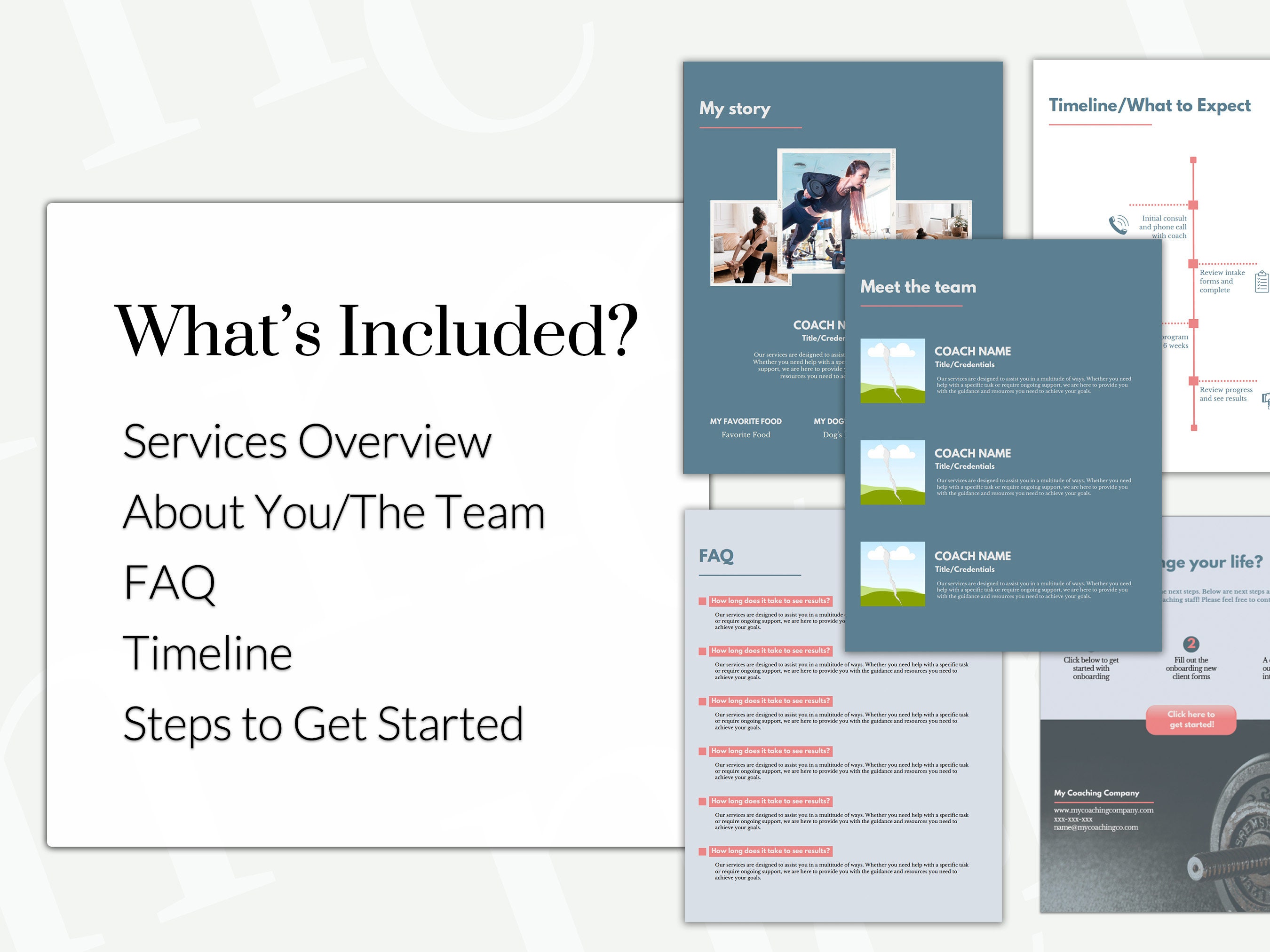 Coaching Packet Template Client Welcome Guide New Client Packet Service ...