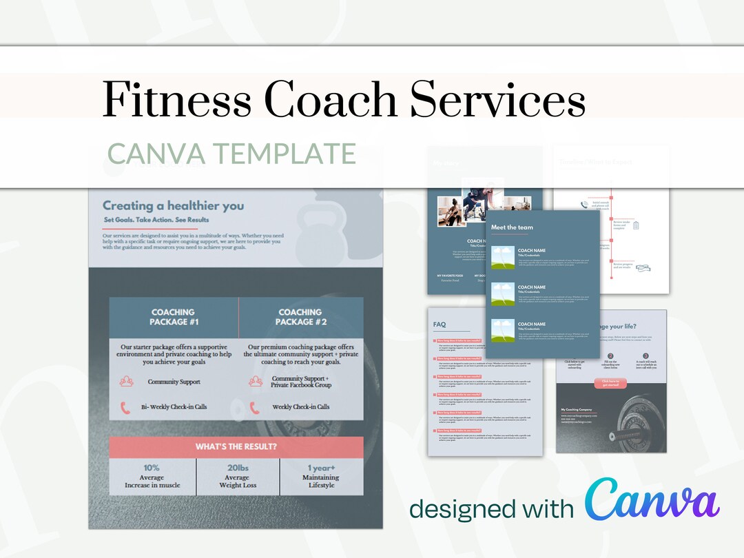 Coaching Packet Template Client Welcome Guide New Client Packet Service ...