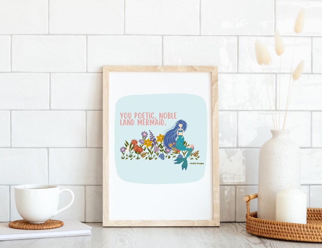 Leslie Knope Poetic Land Mermaid Compliment Digital Download Printable ...