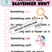 Valentine's Day Printable Scavenger Hunt Activity - Etsy