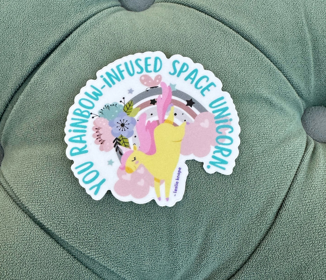 RESTOCKED! Leslie Knope Compliment Rainbow Infused Space Unicorn ...