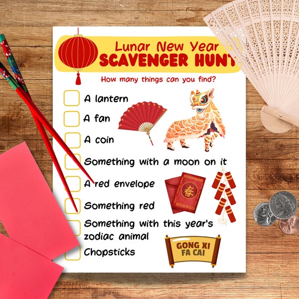 Rabbit Scavenger Hunt Printables - Etsy