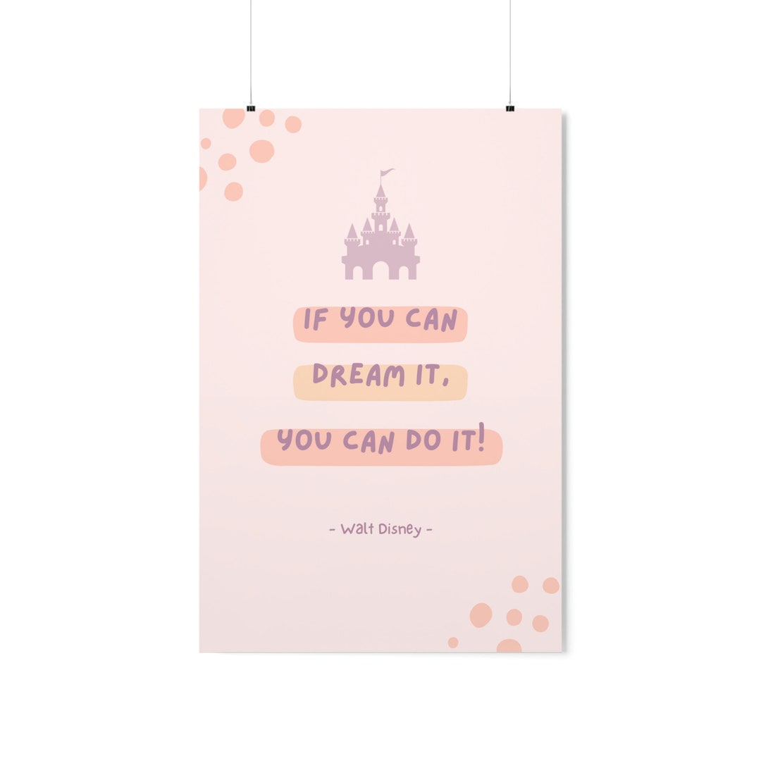 Walt Disney Quote Poster - Etsy