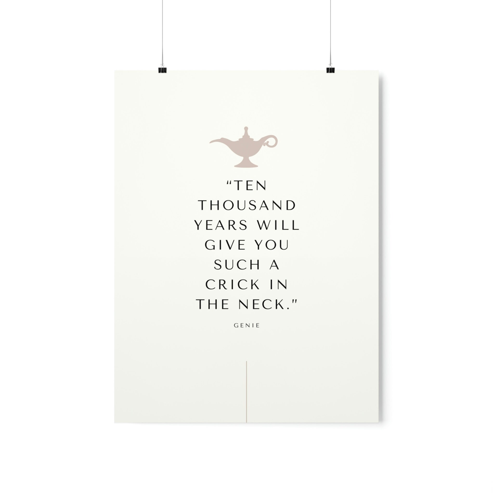 Genie Quote Aladdin Poster - Etsy