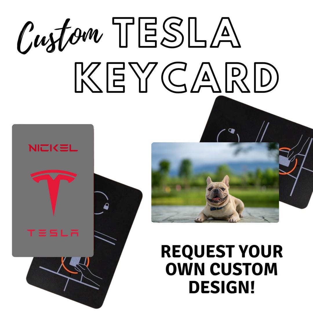 Custom Vinyl Tesla Key Card Decal - Etsy