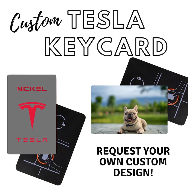 Custom Vinyl Tesla Key Card Decal - Etsy