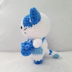 Amigurumi Blueberry Cat Crochet Plushie - Handmade Kitty Stuffed Animal ...