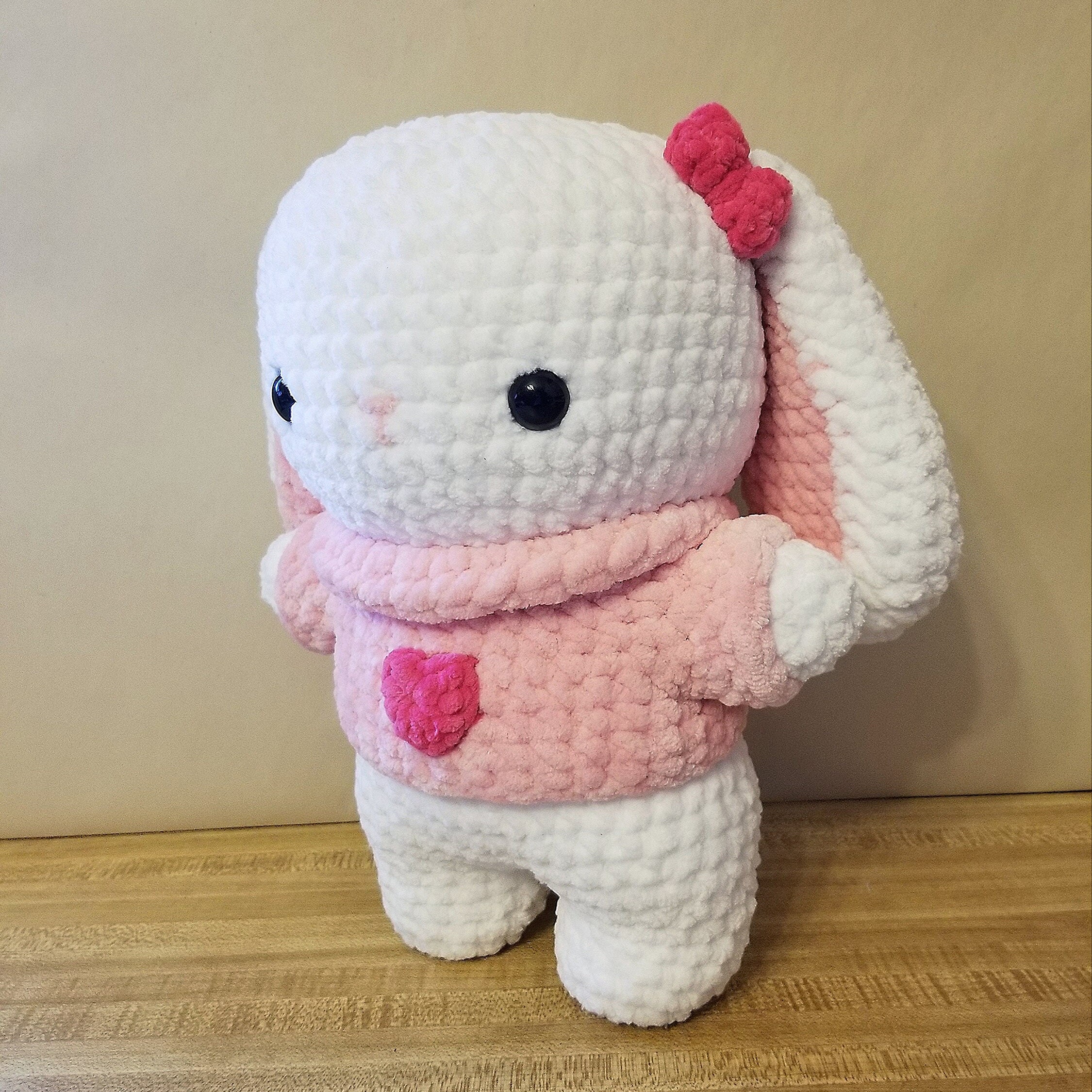 Amigurumi Jumbo Bunny in Sweater Crochet Plushie Handmade Rabbit ...