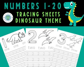 Number Tracing 1-20 Worksheet, Transport Theme, Number Writing Practice ...