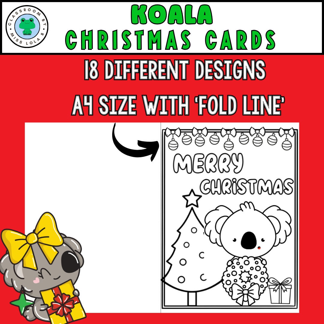 Koala Christmas Cards - Etsy