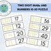 Two Digit MAB and Numbers 10-50 Puzzle, Printable, Game, Puzzle, Grade ...