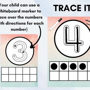 Number Posters 1-10, Tracing, Make It, Finger Tracing, Tens Frame ...