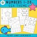 Number Tracing 1-20 Worksheet, Sea Creature Theme, Number Writing ...