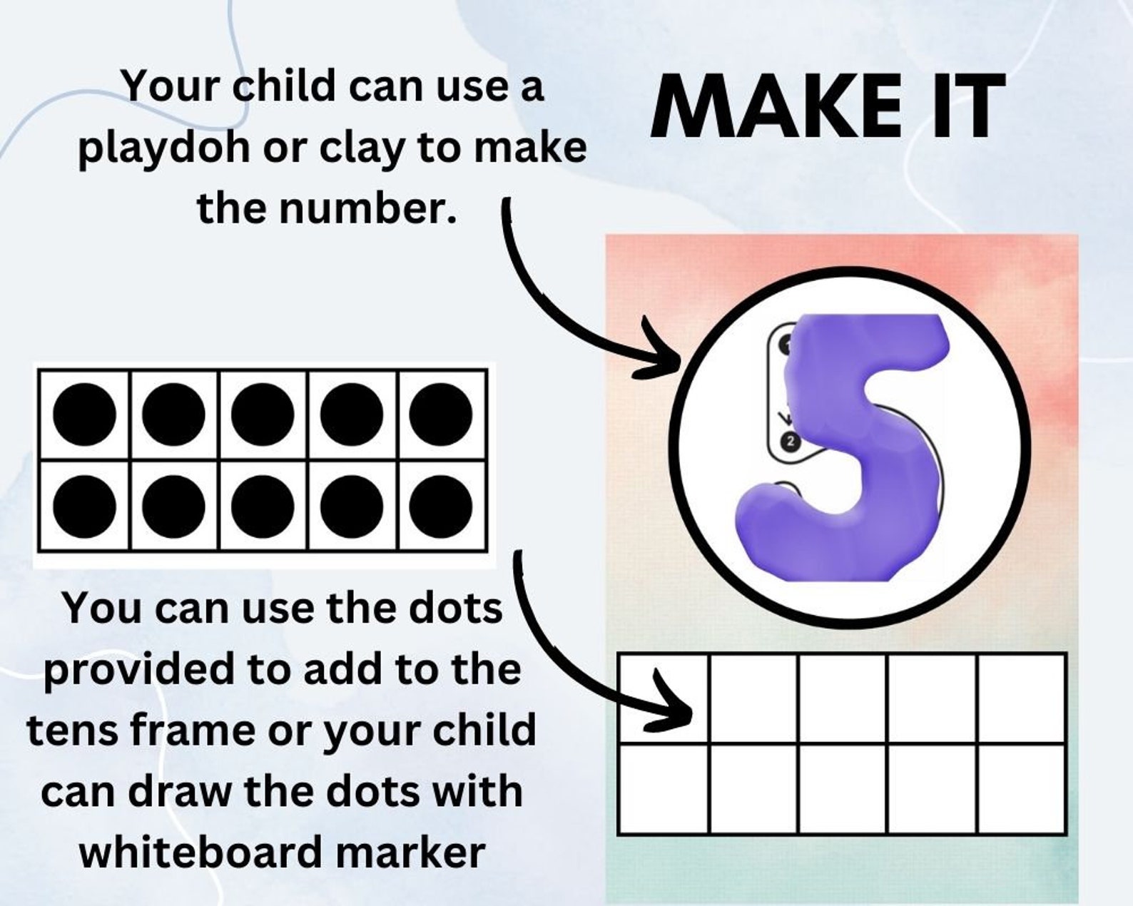 Number Posters 1-10, Tracing, Make It, Finger Tracing, Tens Frame ...