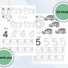 Number Tracing 1-20 Worksheet, Transport Theme, Number Writing Practice ...