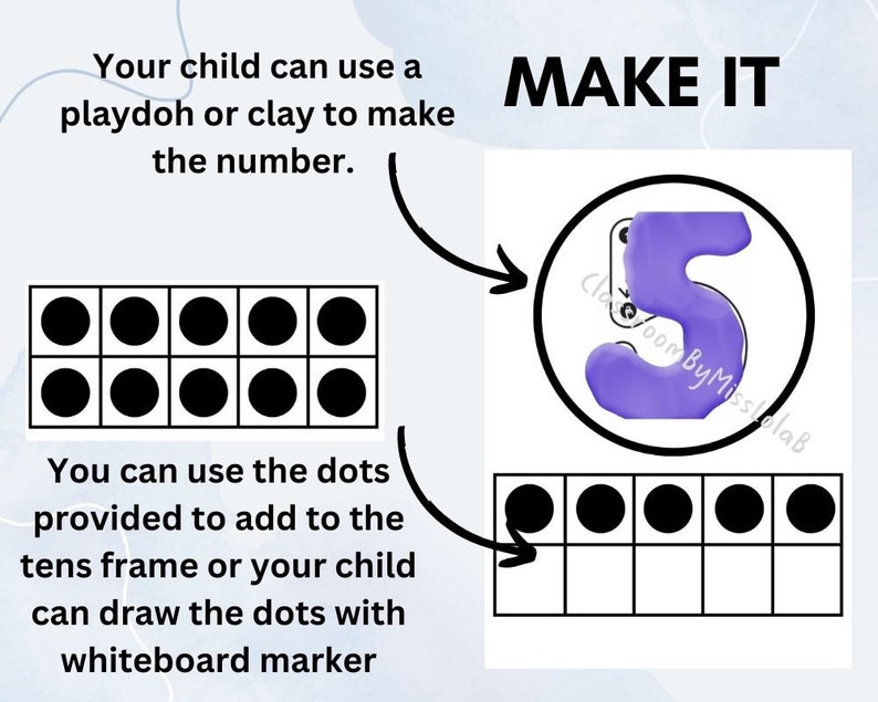 Number Worksheets 1-10, Tracing, Make It, Finger Tracing, Tens Frame ...