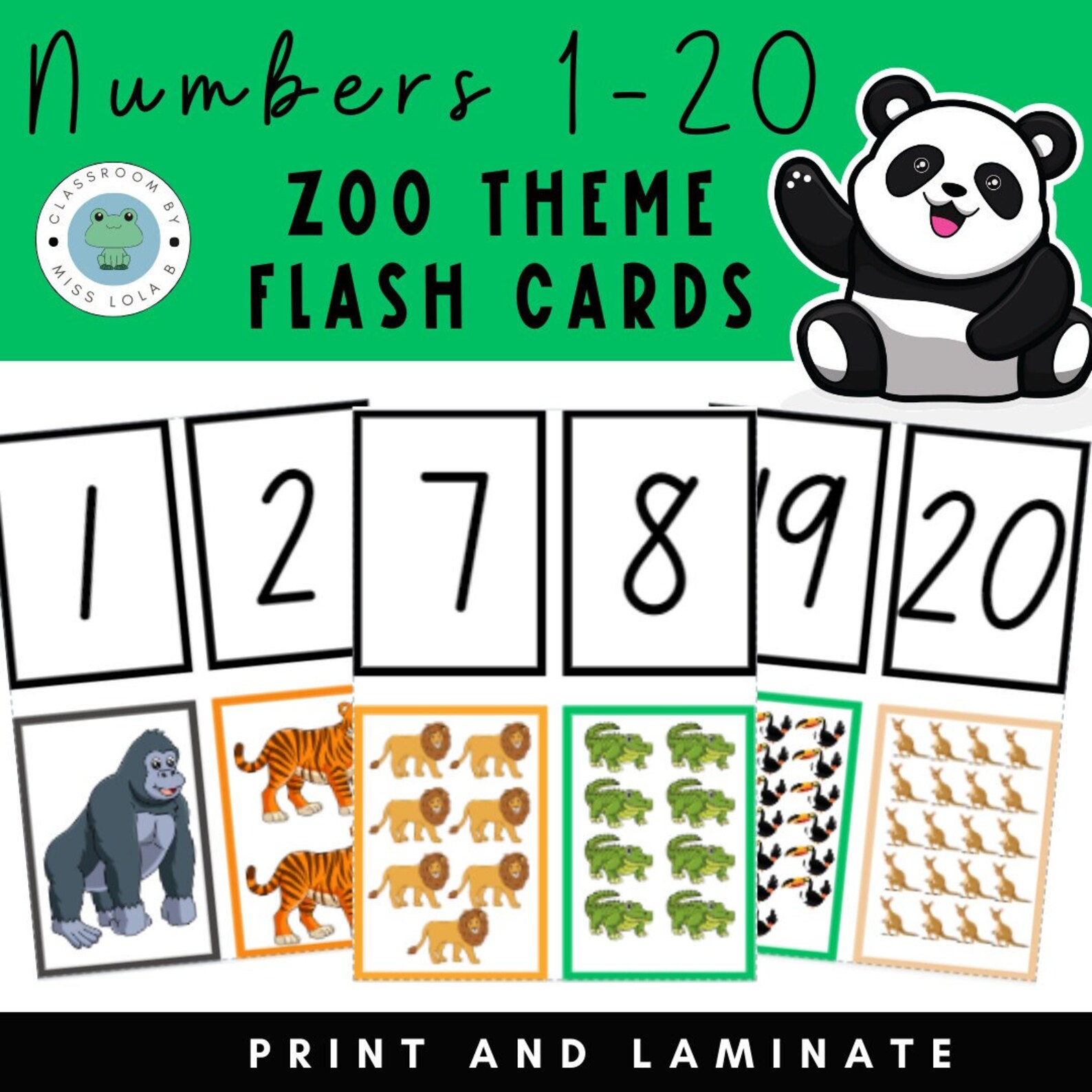 Memory Game, Numbers 1-10, Kindergarten, Prep, Zoo Theme, Game ...