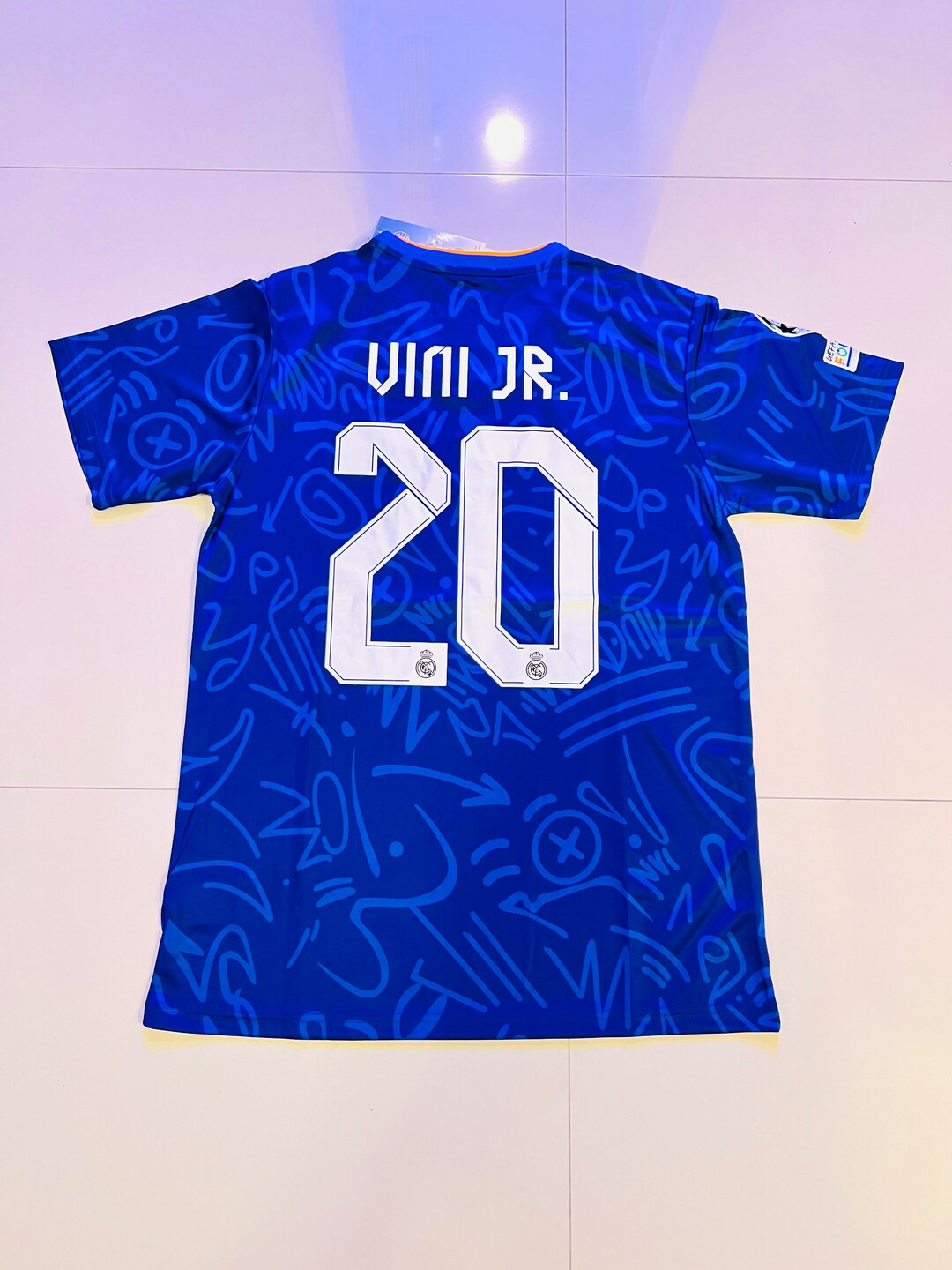 Vini Jr 20 Real Madrid Shirt Soccer Jersey Blue - Etsy