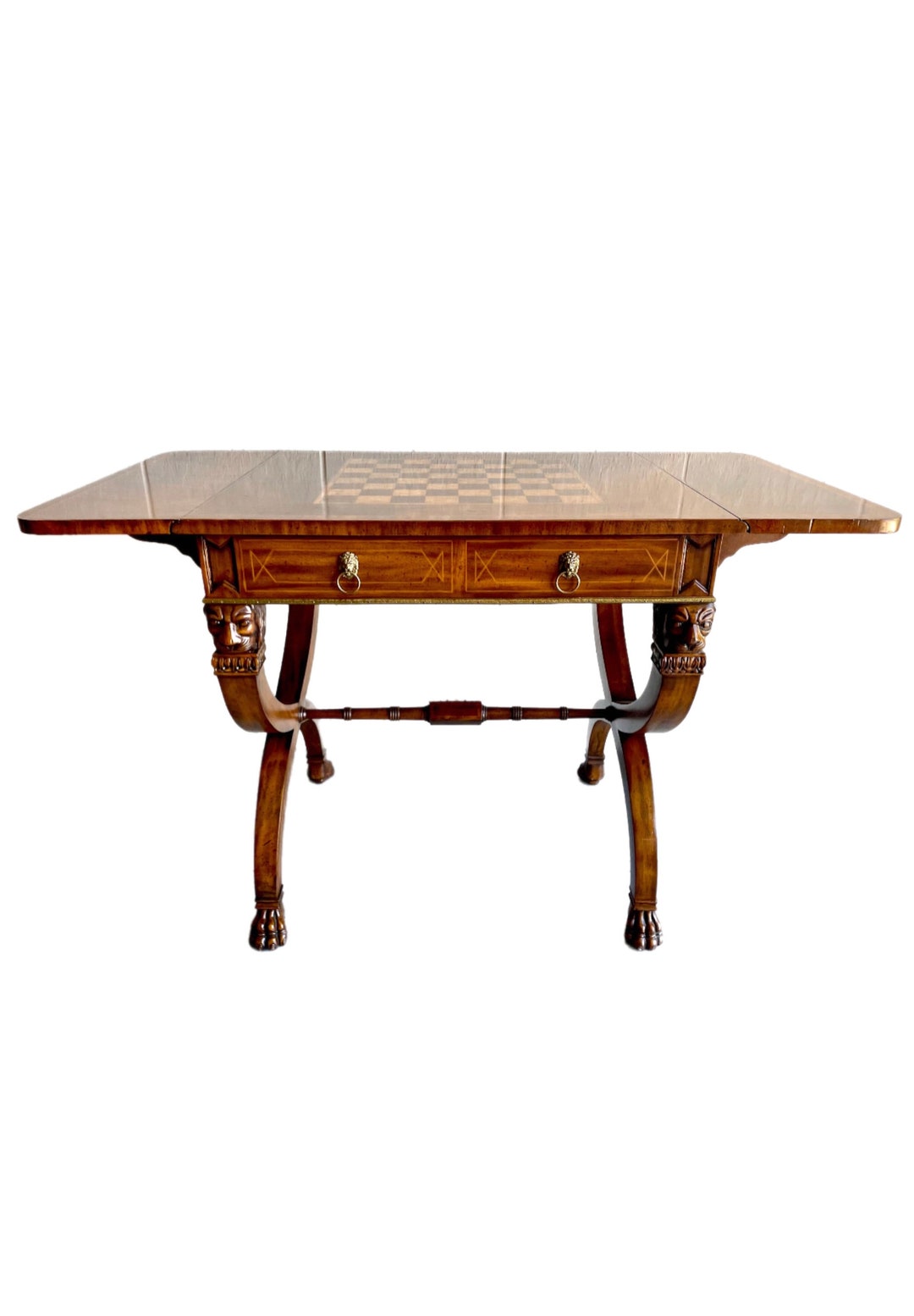 Maitland Smith Vintage Hand Carved Game Table - Etsy