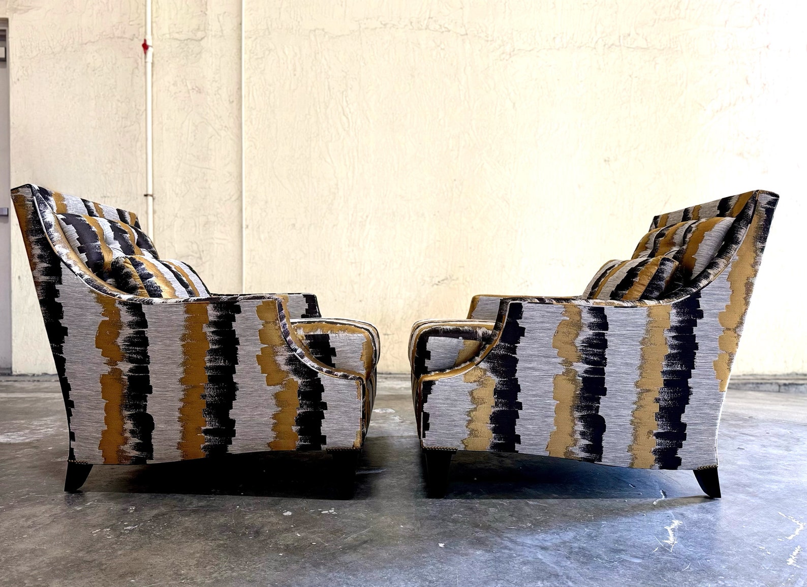 CUSTOM Pair of Two 2 Baker Max Club Tufted Chairs - Etsy