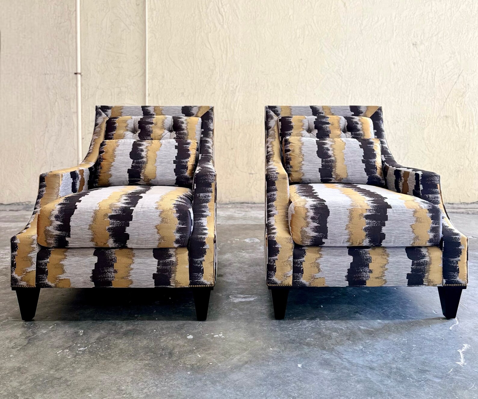 CUSTOM Pair of Two 2 Baker Max Club Tufted Chairs - Etsy