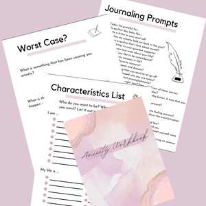 Anxiety Workbook, Printable PDF, Reusable, Mental Health, Self-help ...
