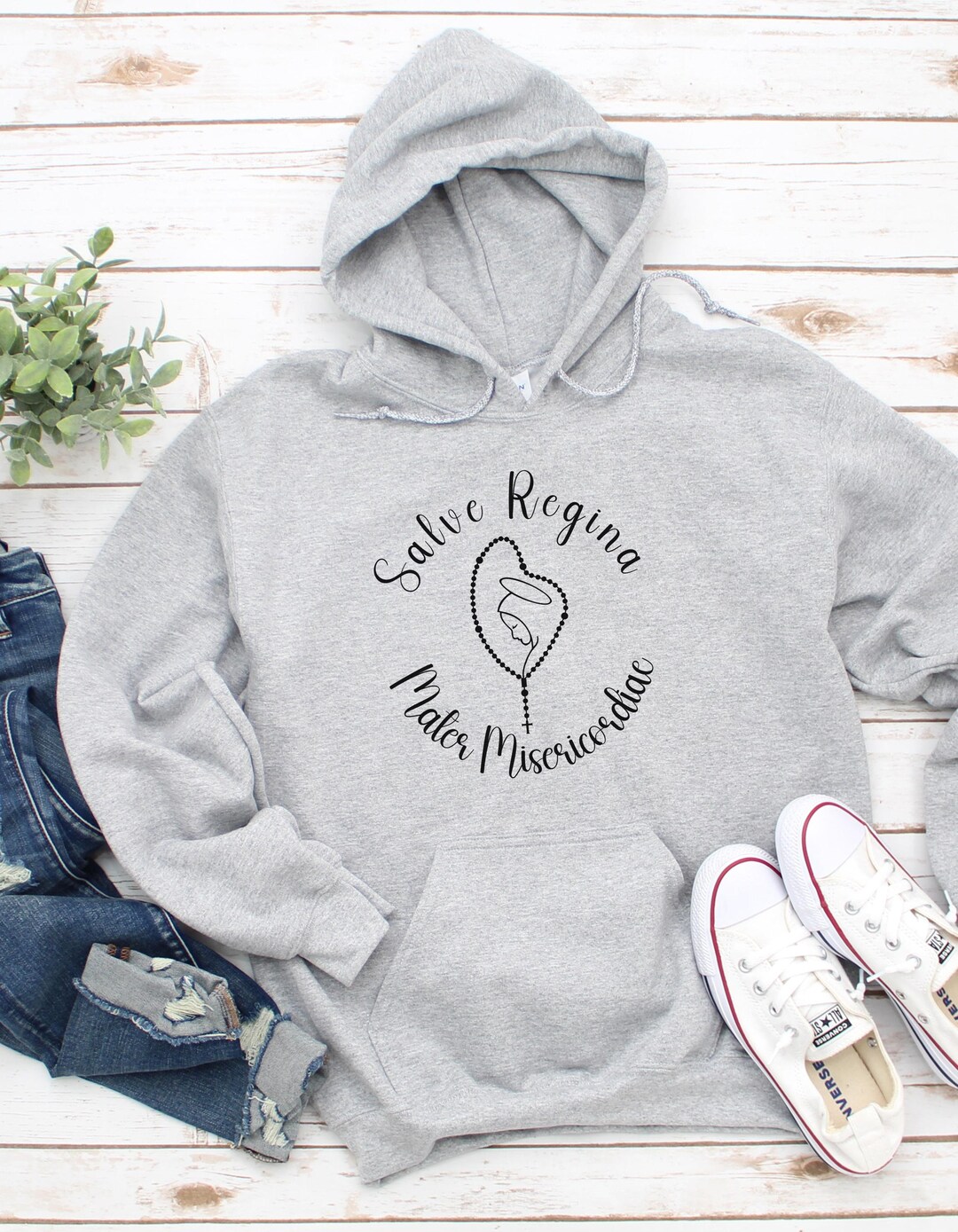 Salve Regina Hoodie, Cozy Unisex Sweatshirt, Religious Gift ...