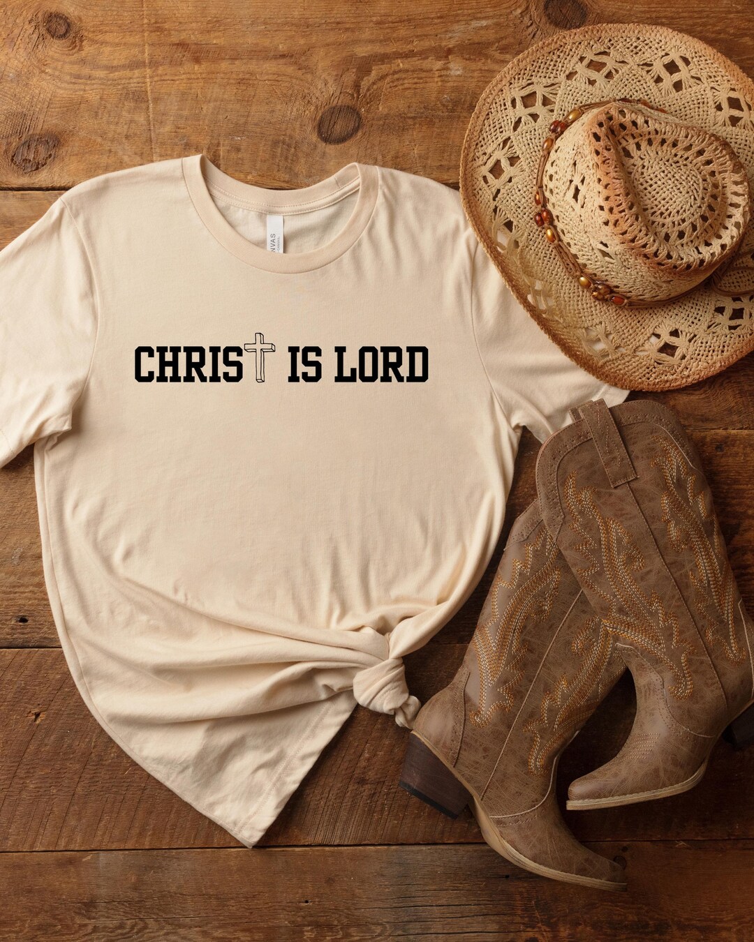 Faith-inspired CHRIST IS LORD Graphic Christian Spiritual Apparel ...