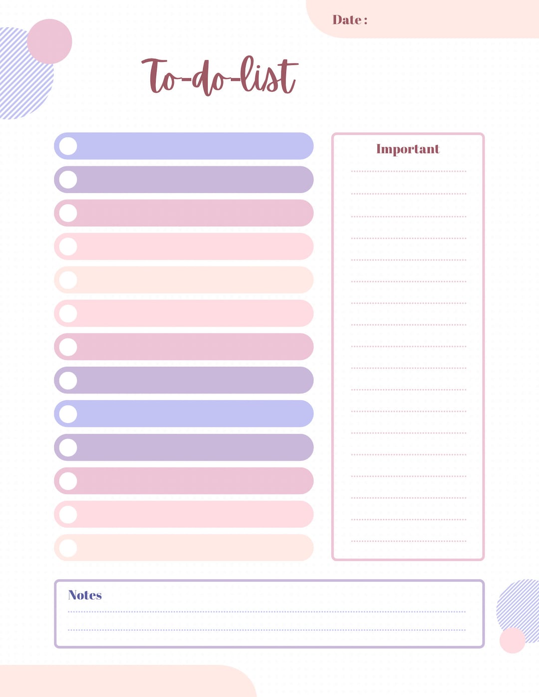 Pastel to Do List - Etsy