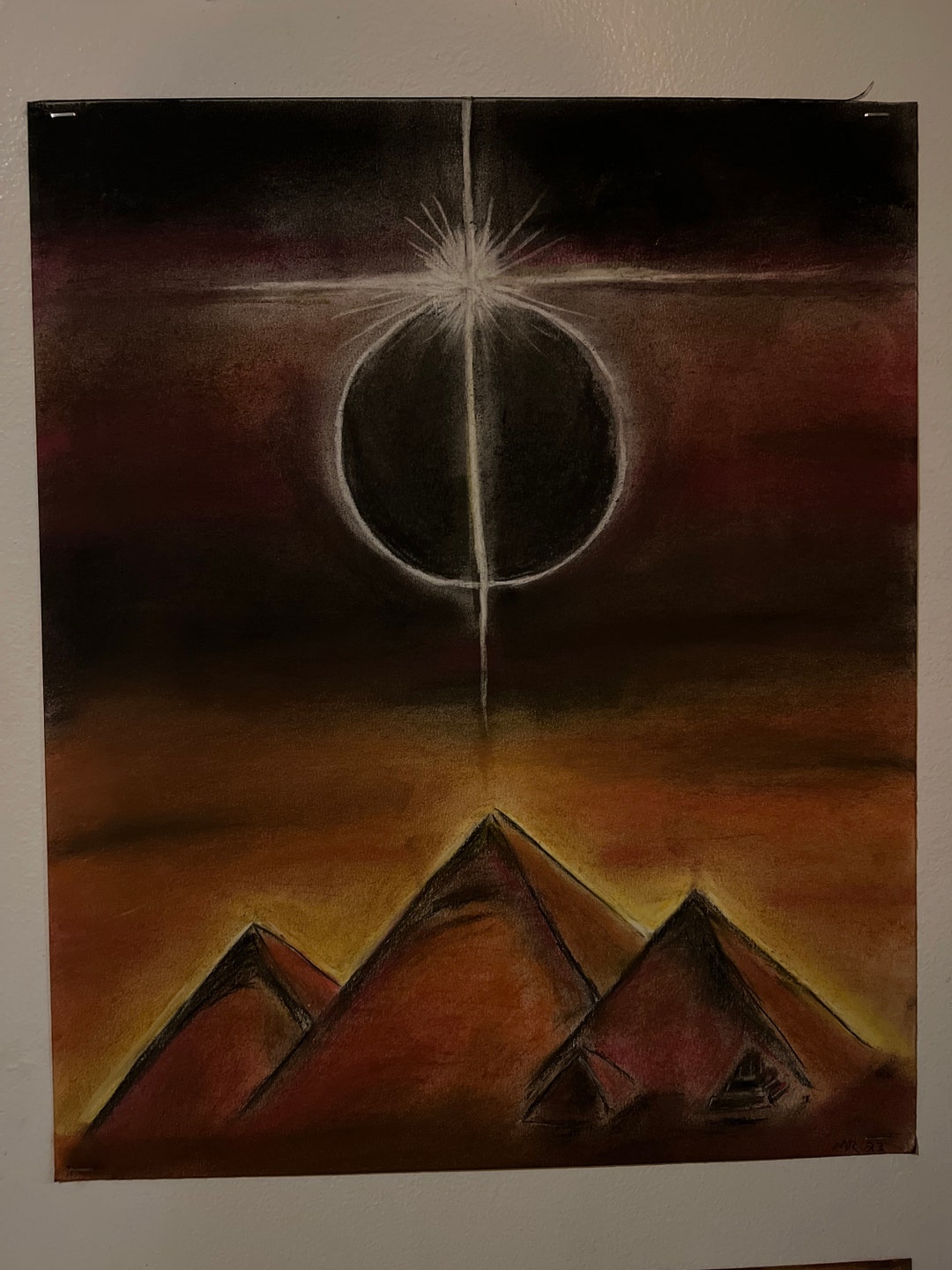 Eclipse Over Pyramids - Etsy