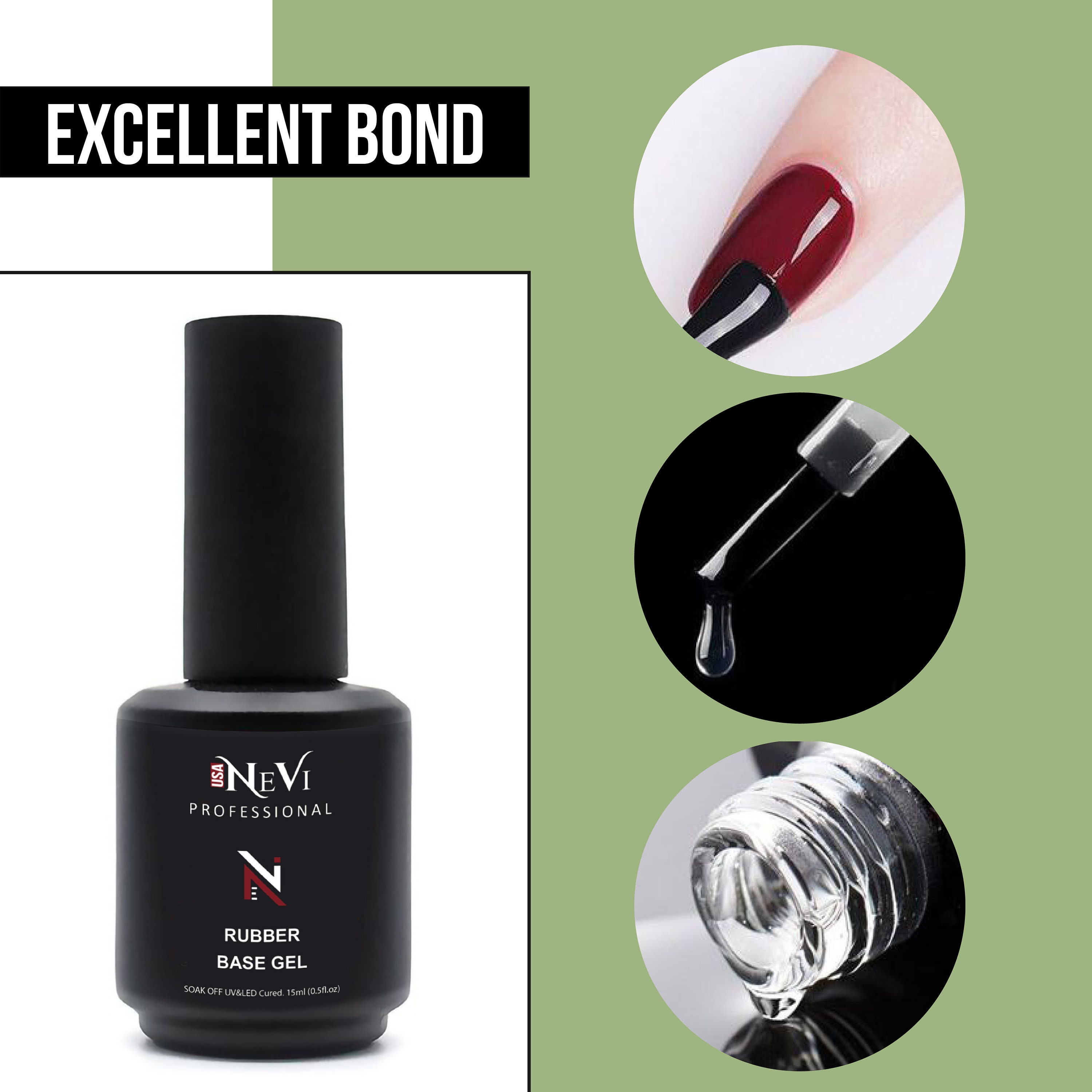 Clear Builder Rubber Base Gel: NEVI USA 15ml - Quick Extension ...