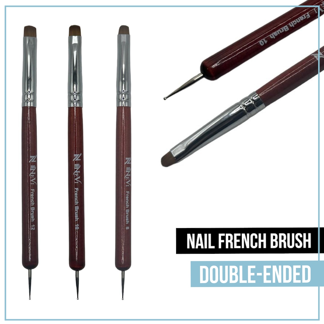 NEVI USA 2-piece Sable Brush Set: Professional Acrylic French Manicure ...