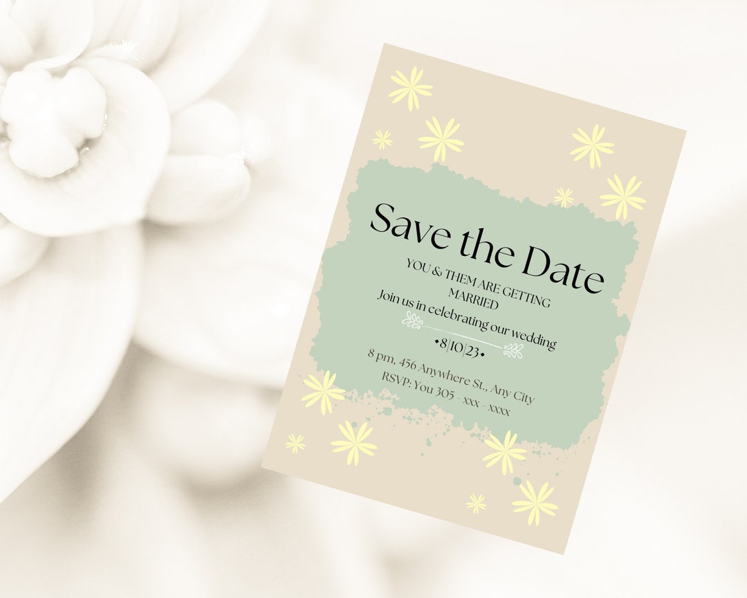 Simple Flower | Wedding Invitation | Invitation | Canva | Instant ...