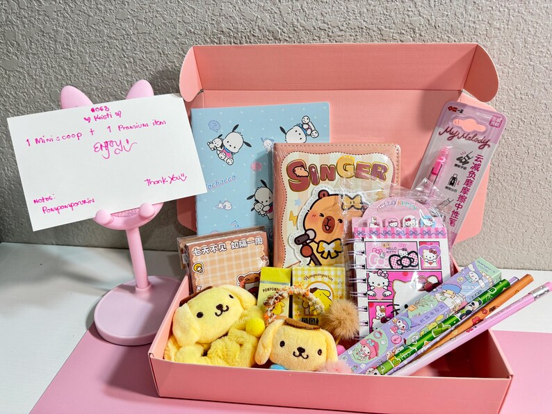 Mini Kawaii Mystery Scoop Box: Pastel Stationery & Hair Accessories ...