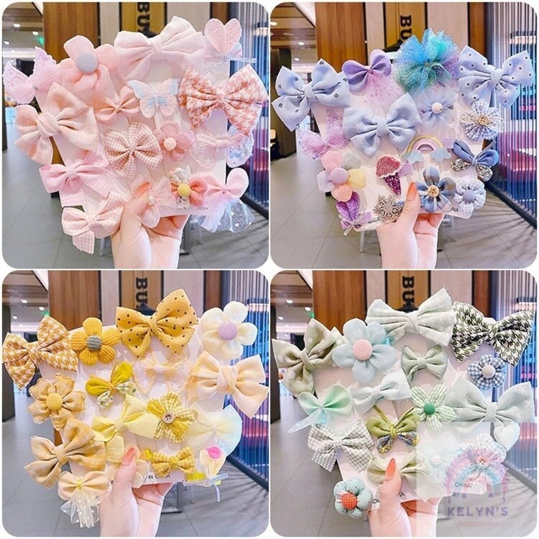 8 Pcs Kids Hairclips Set Hair Clips for Girls Assorted Hairclips ...