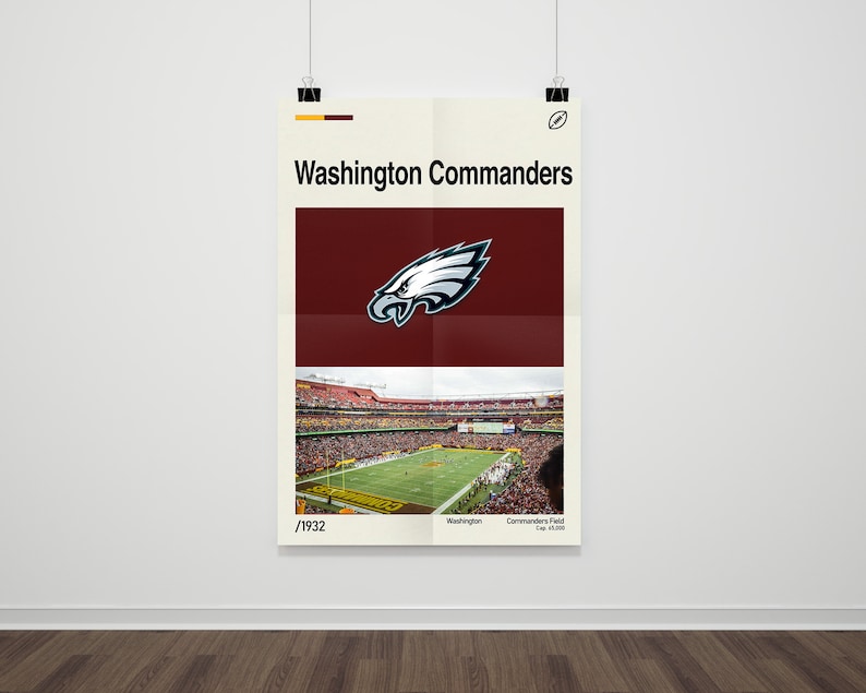 Washington Commanders Poster Washington Commanders Print Commanders ...
