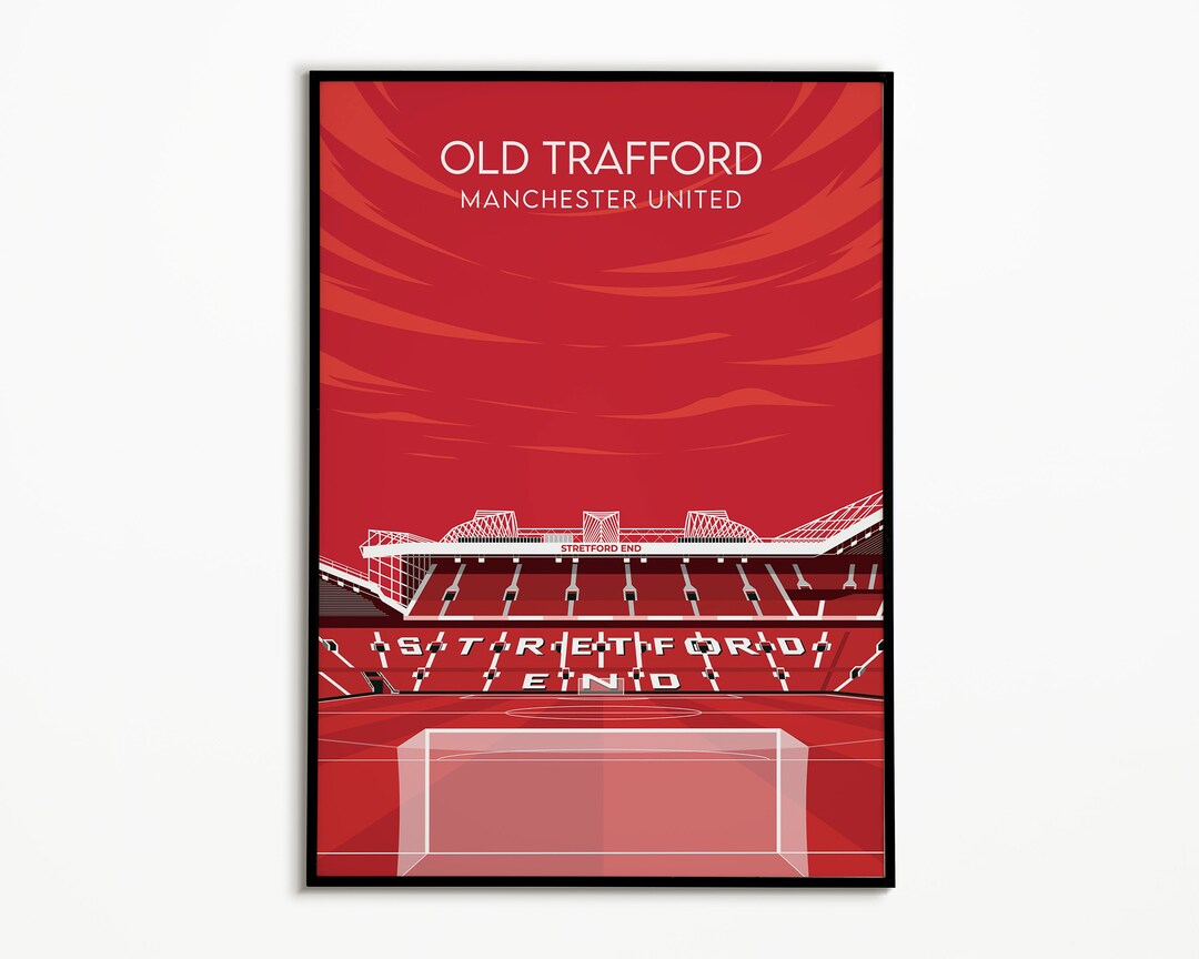 Old Trafford Poster Old Trafford Stadium Poster Manchester - Etsy